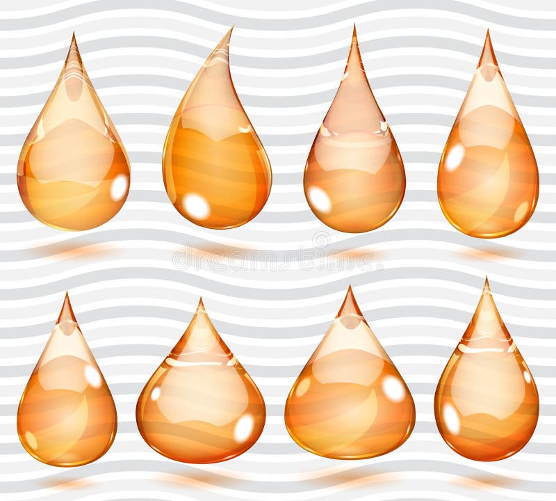 Transparent orange drops stock vector. Illustration of splash - 53715937
