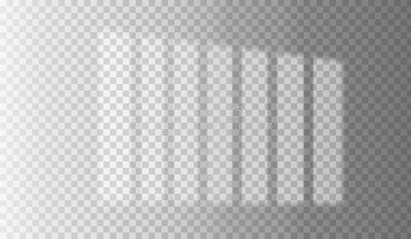 Transparent Overlay Shadow from a Window with Prison Bars Stock Vector ...