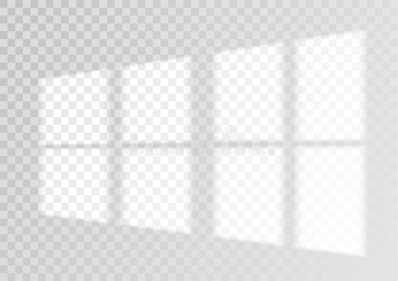 The Transparent Overlay Window and Blinds Shadow. Stock Vector ...