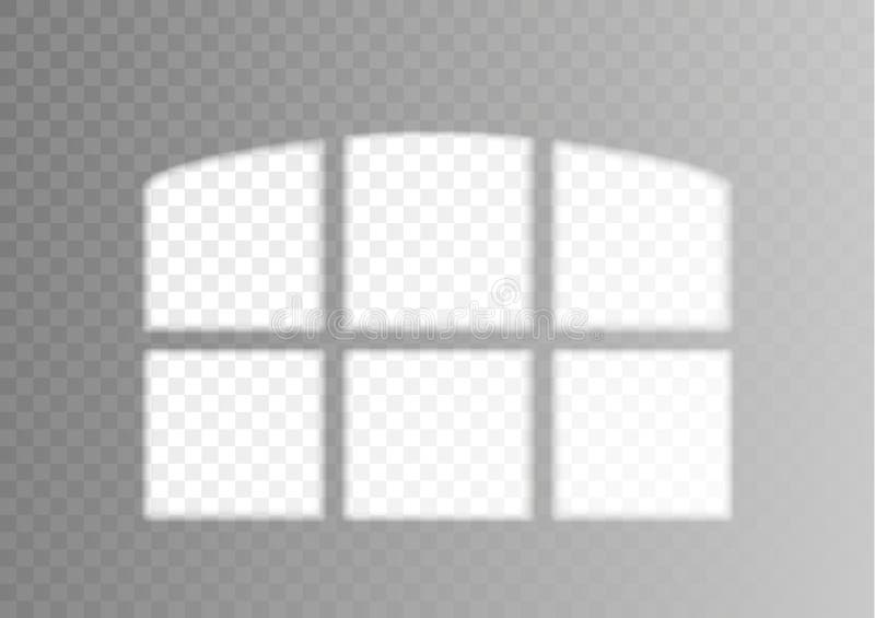 The Transparent Overlay Window and Blinds Shadow. Stock Vector ...