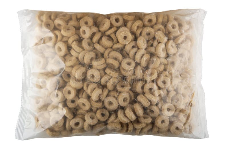 Transparent Pack with Corn Rings Isolated on White Stock Photo - Image ...
