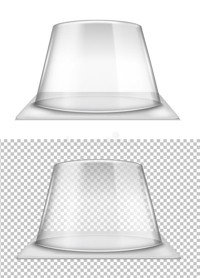 Transparent Packaging Box for Cake and Dessert Stock Illustration ...