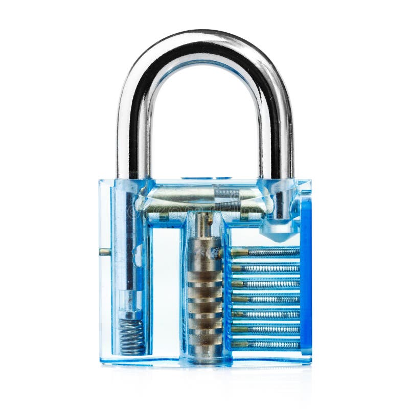 Transparent Padlock Show Mechanics How To Lock Stock Image - Image of ...