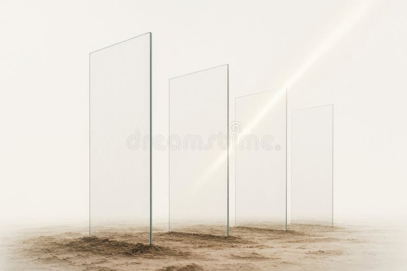 Transparent Panels on Dry Ground, a Symbol of Emptiness and ...