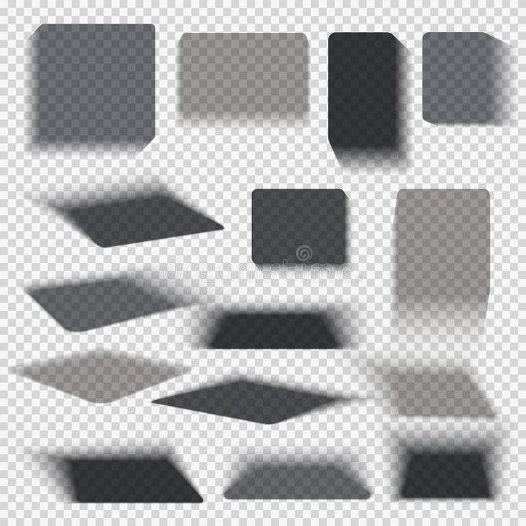Transparent Paper and Objects Box Square Shadows . Wall and Floor Drop ...
