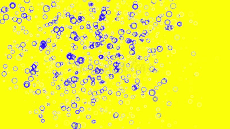 Transparent Particles with a Blue Frame on a Yellow Background ...