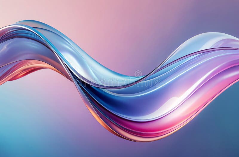 Transparent, Pastel-colored Wave Background with a Flowing, Gradient ...