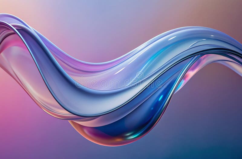 Transparent, Pastel-colored Wave Design with Flowing, Gradient Elements ...