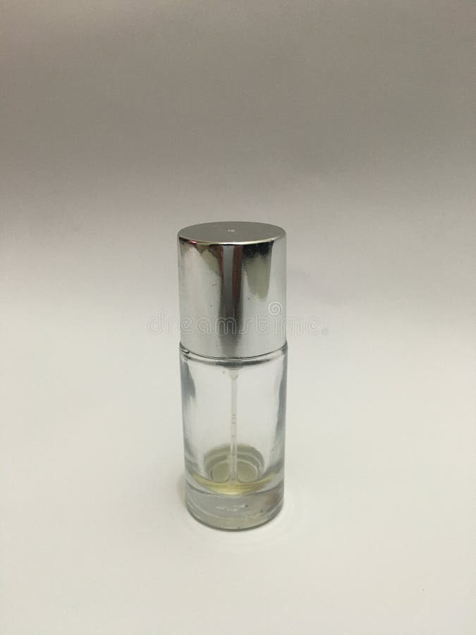 Transparent Perfume Bottle on a White Background Stock Photo - Image of ...