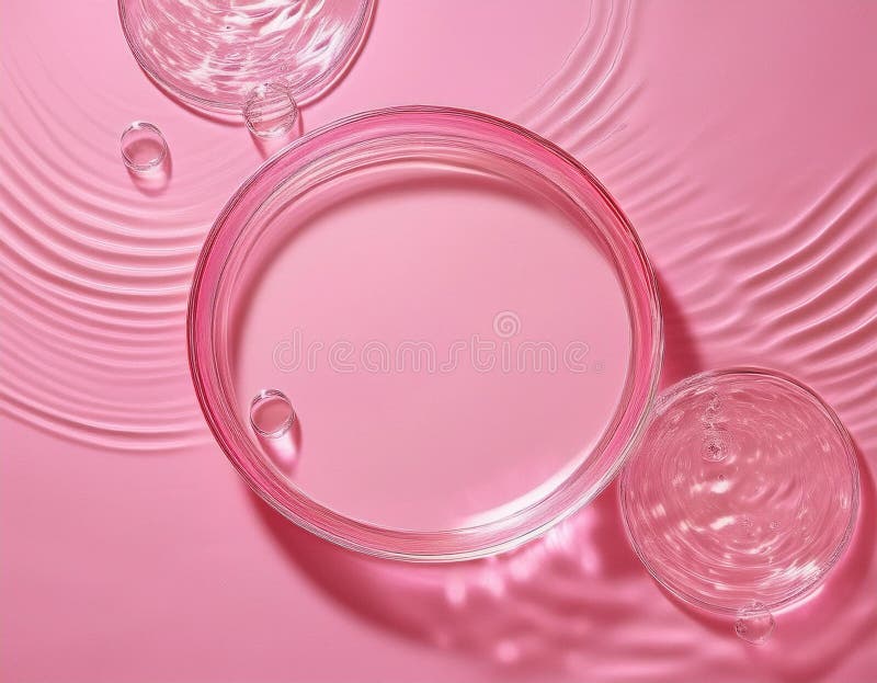 Transparent Pink Colored Clear Water Surface Texture with Ripples ...