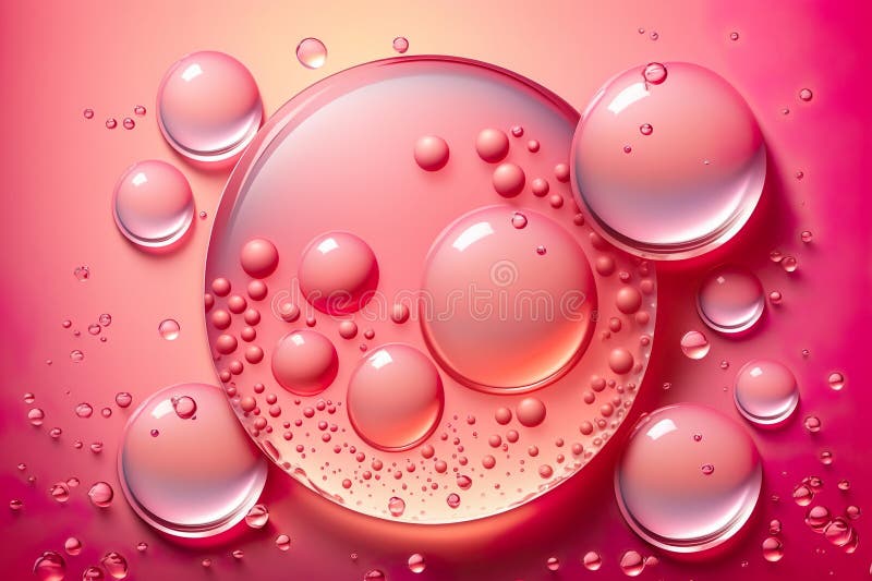 Pink Transparent Cosmetic Drop Cream Gel Texture - Generative AI Stock ...
