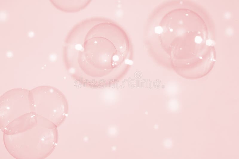 Transparent Pink Soap Bubbles Background. Soap Suds Bubbles Water Stock ...
