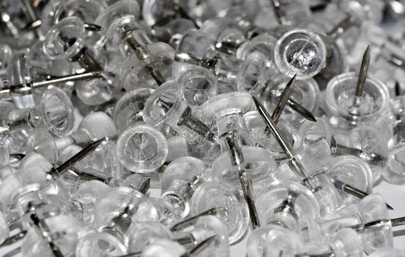 Transparent Pins for Sticking Materials Stock Image - Image of ...