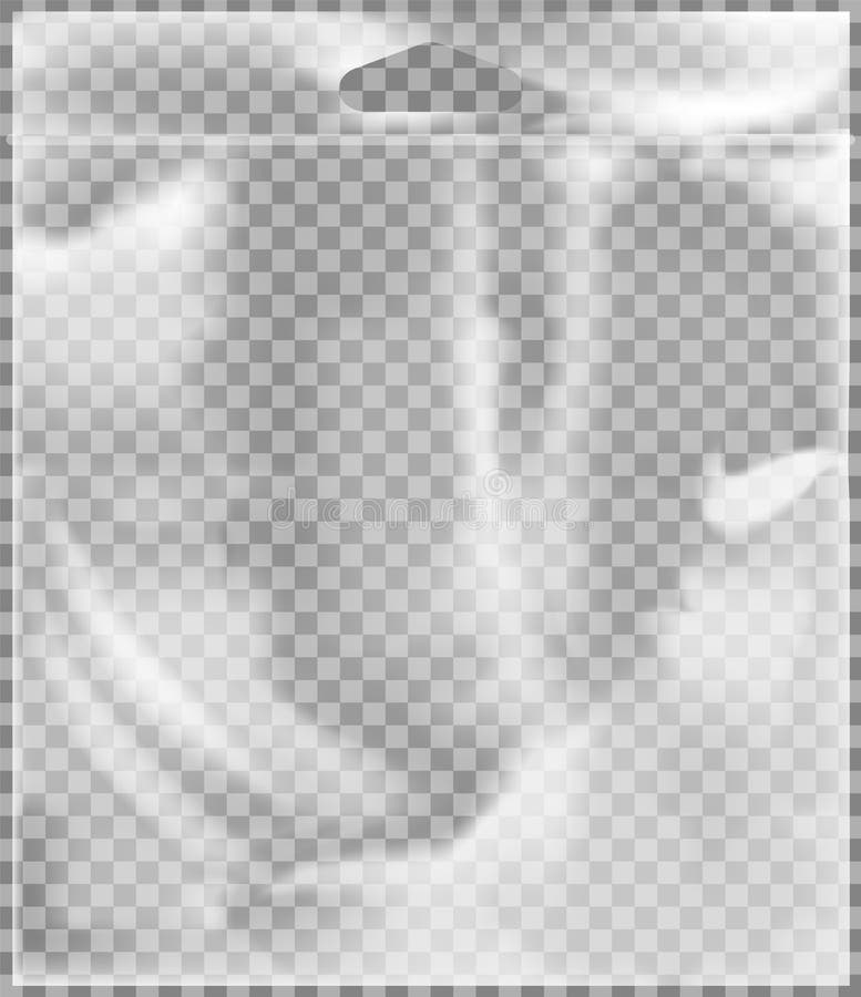 Transparent Plastic Bag with Handle. Polyethylene Packaging for Storing ...