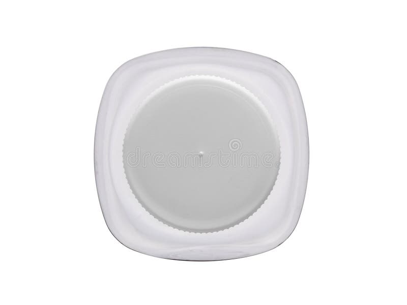 Red Plastic Lid for Jar, Top View, Isolated on White Background Stock ...