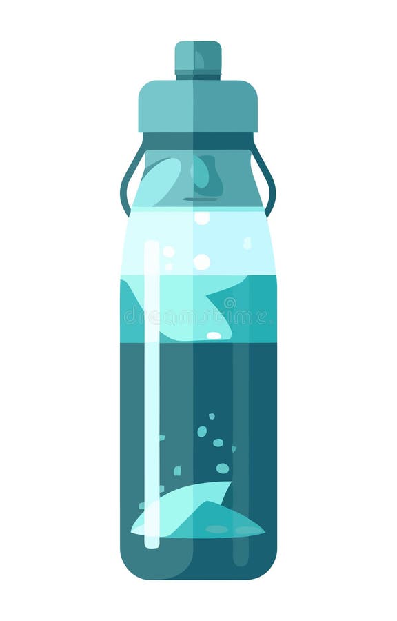 Transparent Plastic Bottle Icon with Purified Water Stock Vector ...
