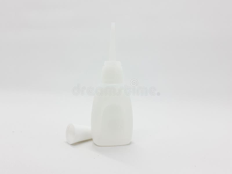 Liquid Glue on a White Background Stock Photo - Image of bottle, cover ...