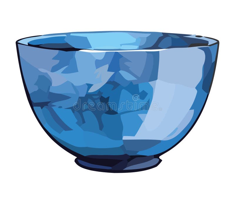 Transparent Plastic Bowl Blue Stock Vector - Illustration of decoration ...