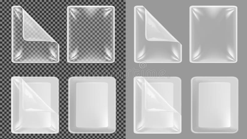 Transparent Plastic Container for Food. Packaging for Meal Stock Vector ...