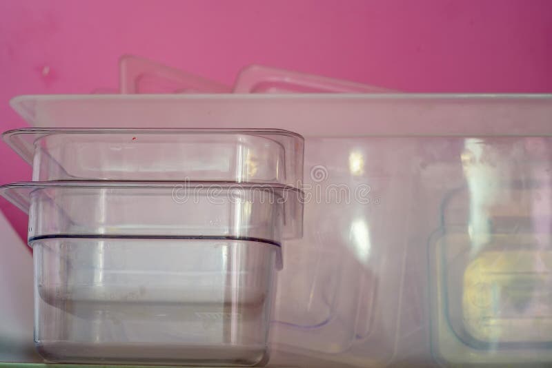 Transparent Plastic Containers Stock Photo - Image of multicolored ...