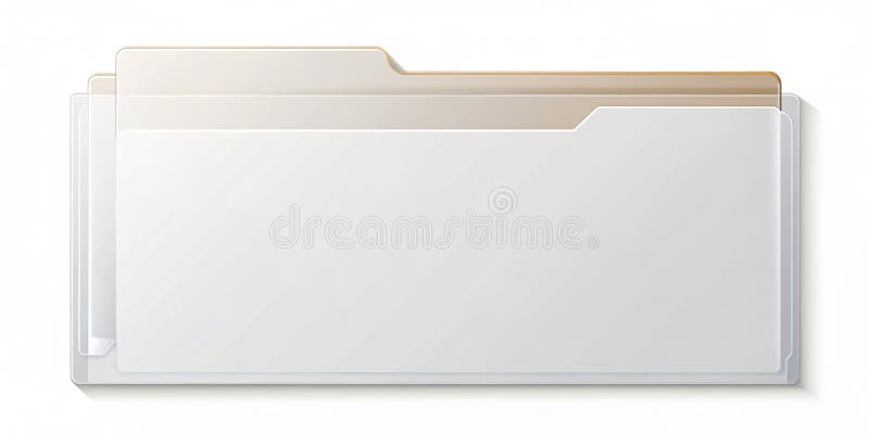 Transparent Plastic File Folder Mockup Realistic Vector Design for ...