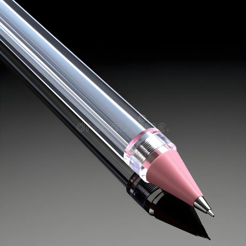 High Detail Rendering of Translucent Pencil with Clean Studio Lighting ...