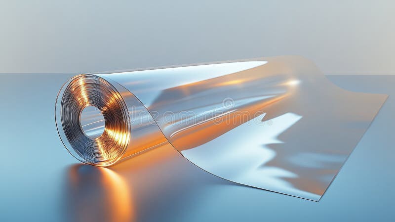 Transparent Plastic Roll Reflective Shiny Surface Stock Photos - Free ...