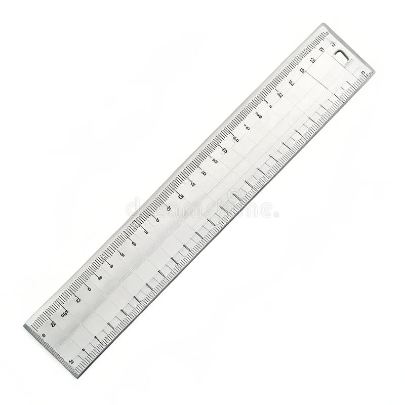 Transparent Plastic Ruler on White Background Stock Illustration ...