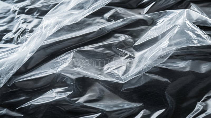 Transparent Plastic Sheet Draped Over Dark Surface Stock Illustration ...