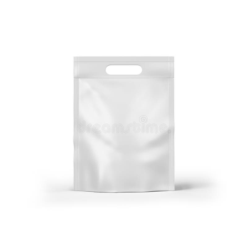 Transparent Plastic Shopping Bag Mockup Stock Illustration ...