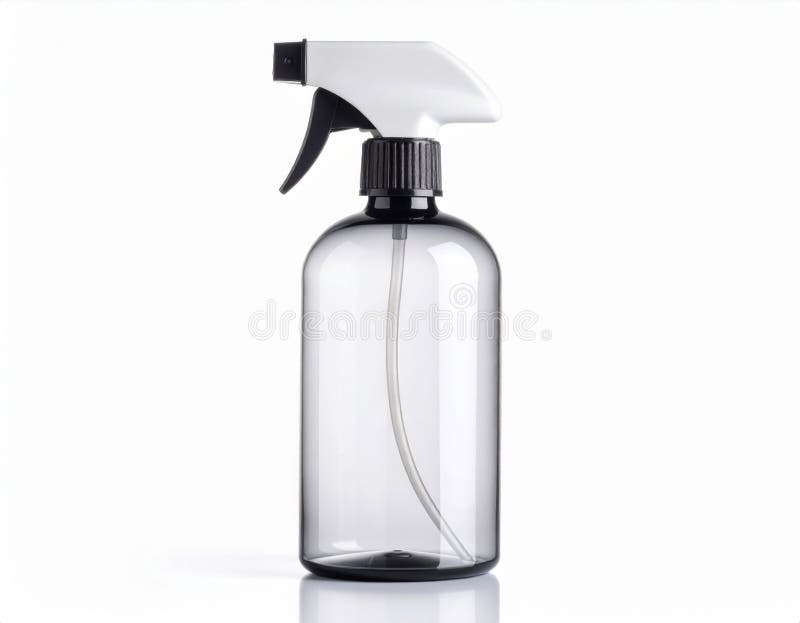 Transparent Plastic Spray Bottle with White Trigger Stock Illustration ...