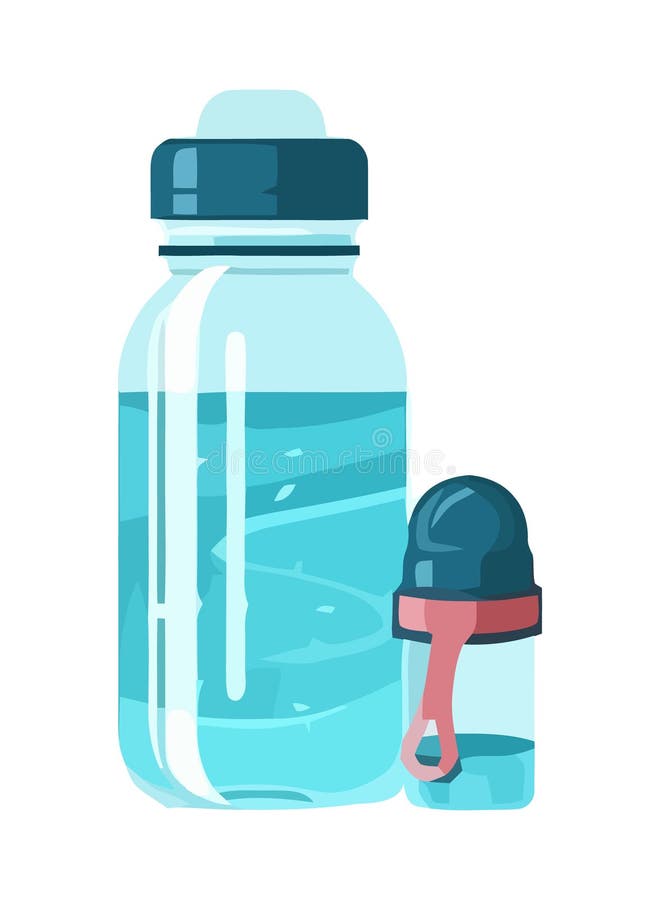 Transparent Plastic Water Bottles Stock Vector - Illustration of ...