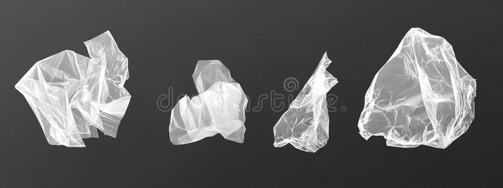 Transparent Plastic Wrap Texture with a Damaged Shrink Effect ...