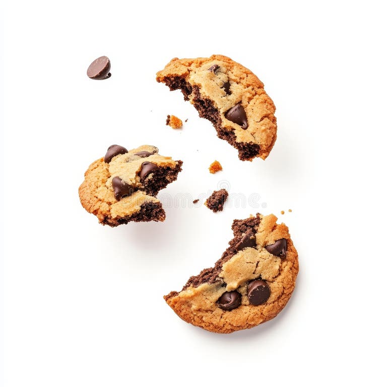 Transparent PNG with Chocolate Chip Cookie Explosion. Stock Photo ...