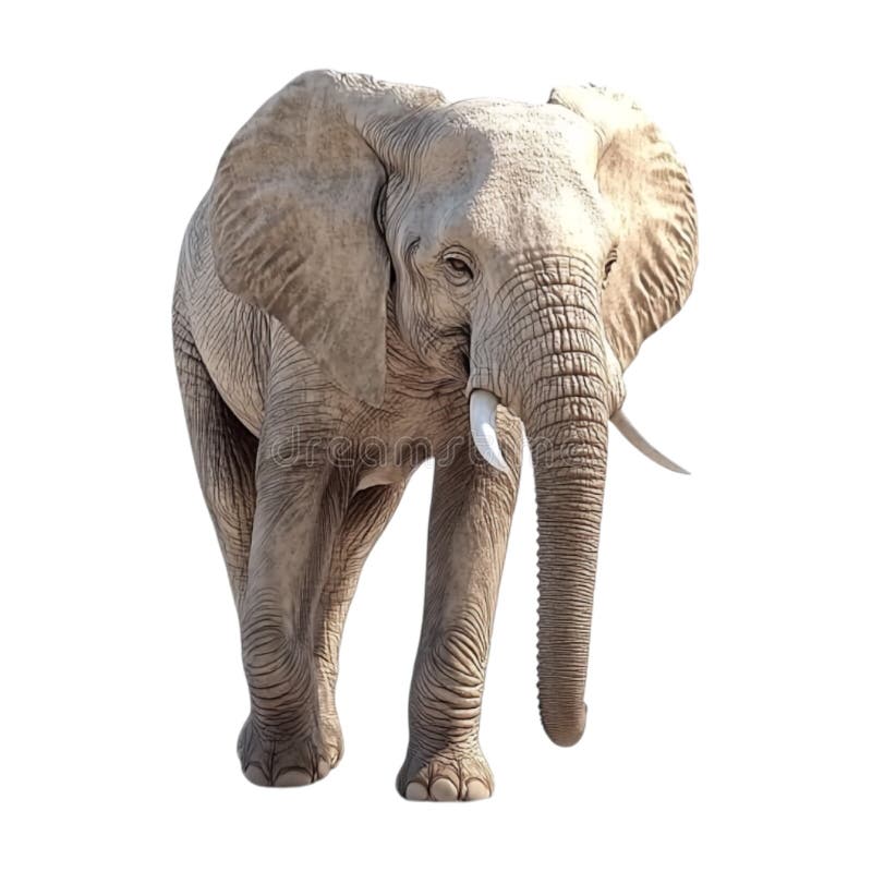 Transparent or PNG Image of African Elephant Stock Illustration ...