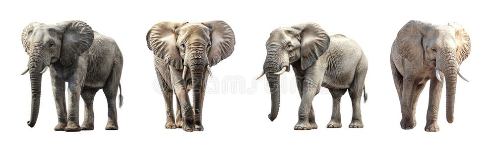 Transparent or PNG Image of African Elephant Pack Stock Illustration ...