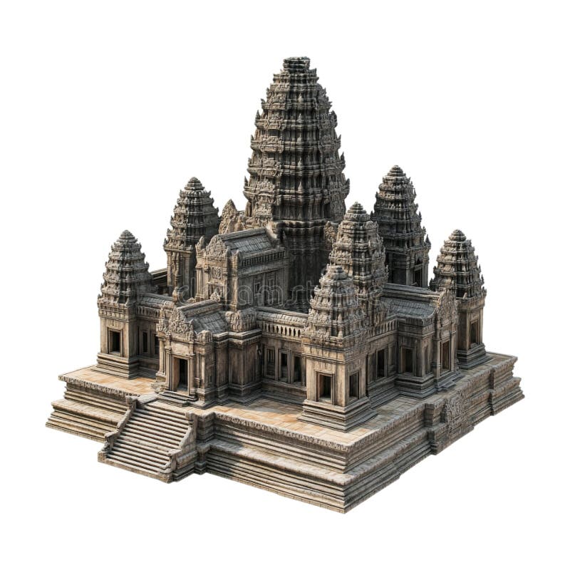 Transparent or PNG Image of Angkor Wat Temple Stock Illustration ...