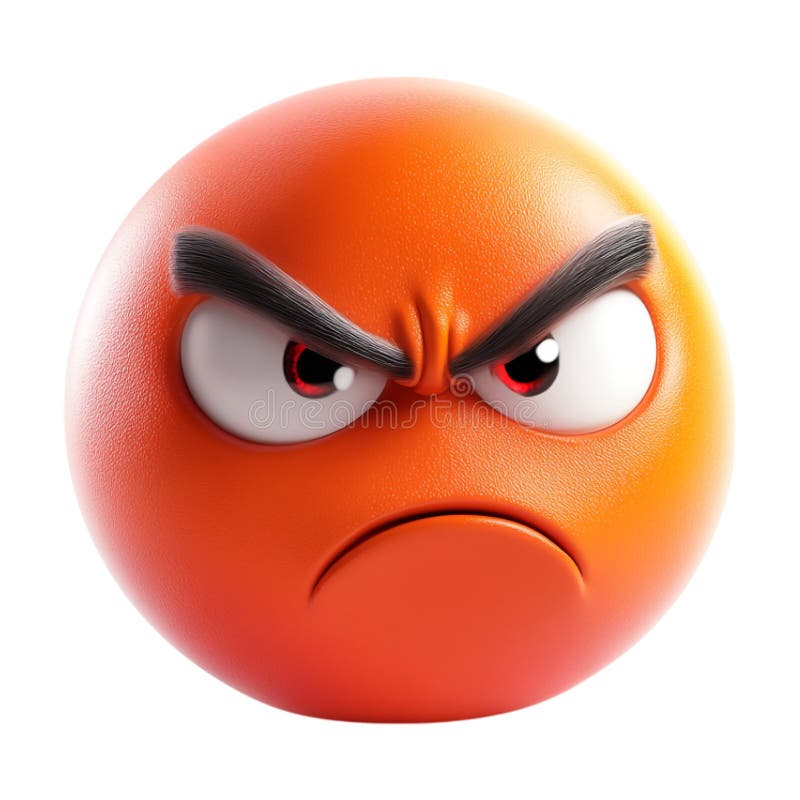 Transparent or PNG Image of an Angry Emoji Stock Illustration ...