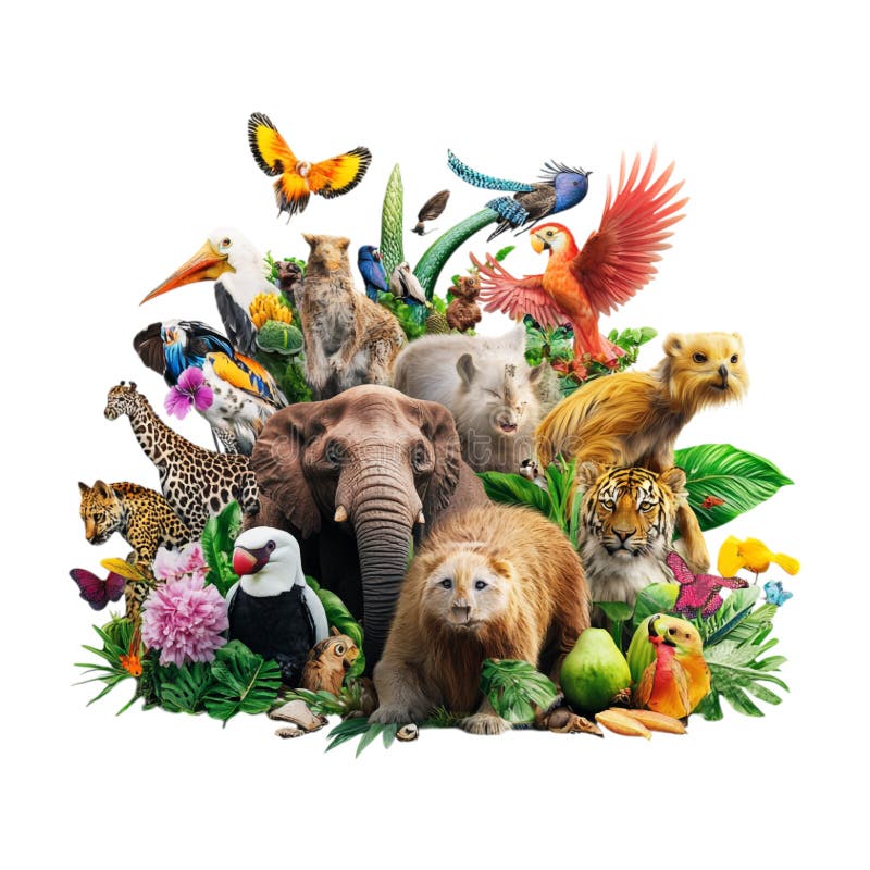 Transparent or PNG Image of Animal Forest Theme Stock Illustration ...