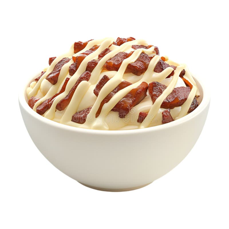 Transparent or PNG Image of Bacon and Cheese Rice Bowl Stock ...