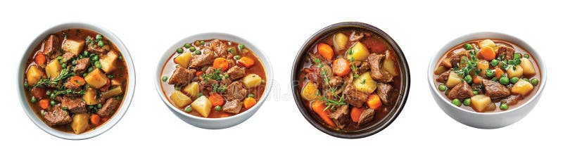 Transparent or PNG Image of Beef Stew in a Bowl Pack Stock Illustration ...
