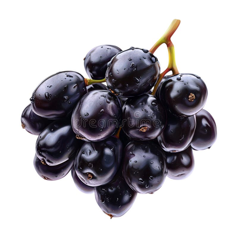 Transparent or PNG Image of Black Grapes Stock Illustration - Illustration of produce, vegetable ...