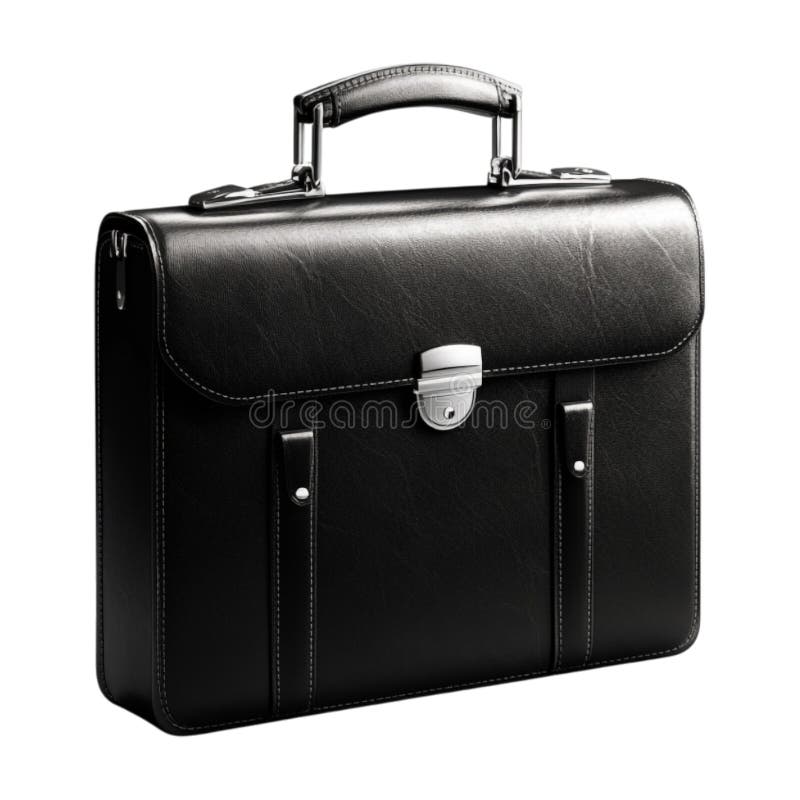 Transparent or PNG Image of Black Leather Briefcase Stock Illustration ...