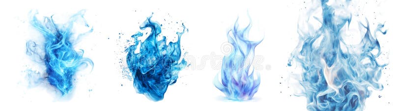 Transparent or PNG Image of Blue Fire Flame Pack Stock Illustration ...