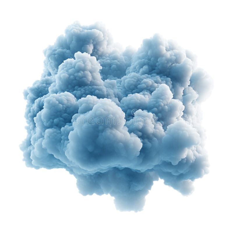 Transparent or PNG Image of a Blue Ink Cloud Stock Illustration ...