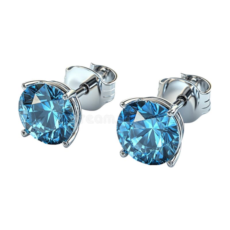 Transparent or PNG Image of Blue Luxury Ear Rings Stock Illustration ...