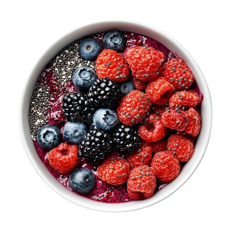 Transparent or PNG Image of a Bowl of Mixed Berries Stock Illustration ...