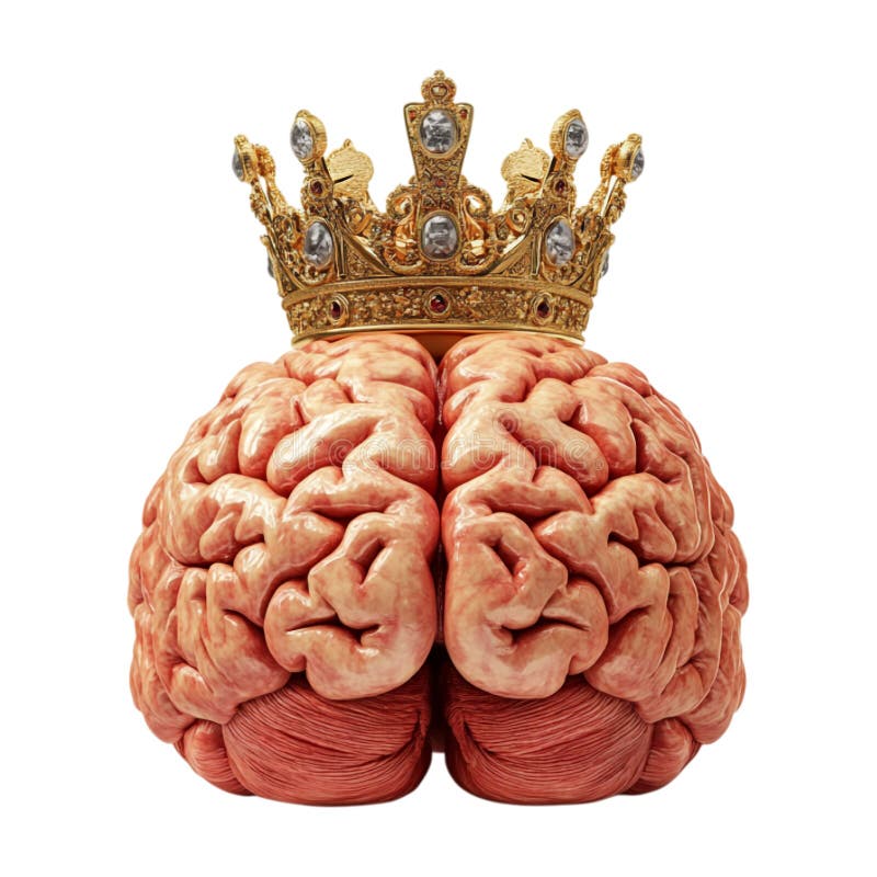 Transparent or PNG Image of Brain with Royal Crown Stock Illustration ...