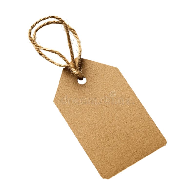 Transparent or PNG Image of a Brown Paper Tag Stock Illustration ...