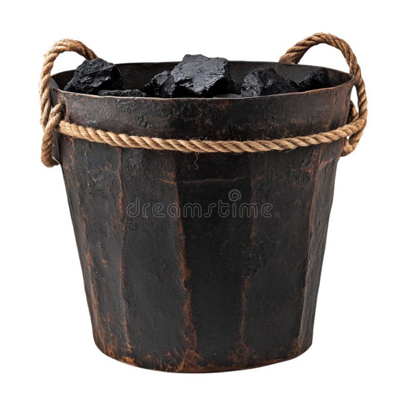 Transparent or PNG Image of a Bucket of Coal Stock Illustration ...